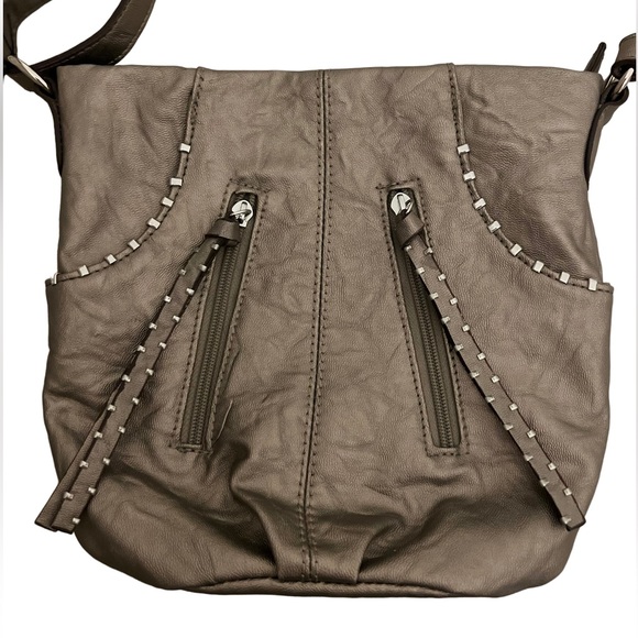 Gal | Bags | Gal Brand Small Pewter Silver Studded Crossbody Purse Bag ...
